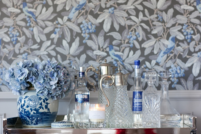 Blue and White with Veranda House