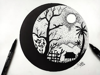 Black Marker Drawing Ideas