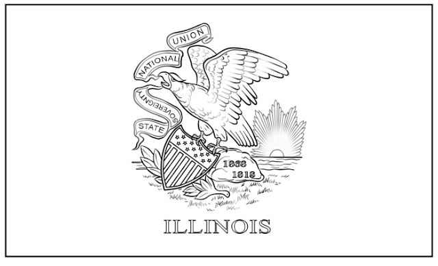 Geography Blog: Flag of Illinois coloring page