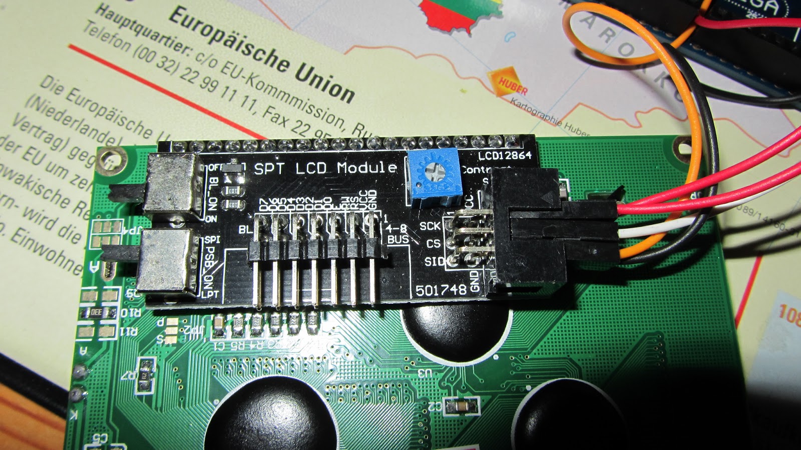 Ben's IT Blog: Connect and use a Sainsmart LCD12864 (ST7920) with a ...
