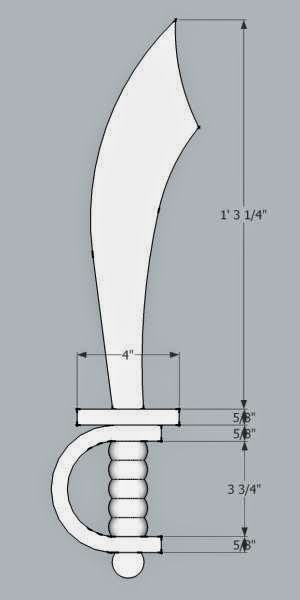 Pirate Sword Template