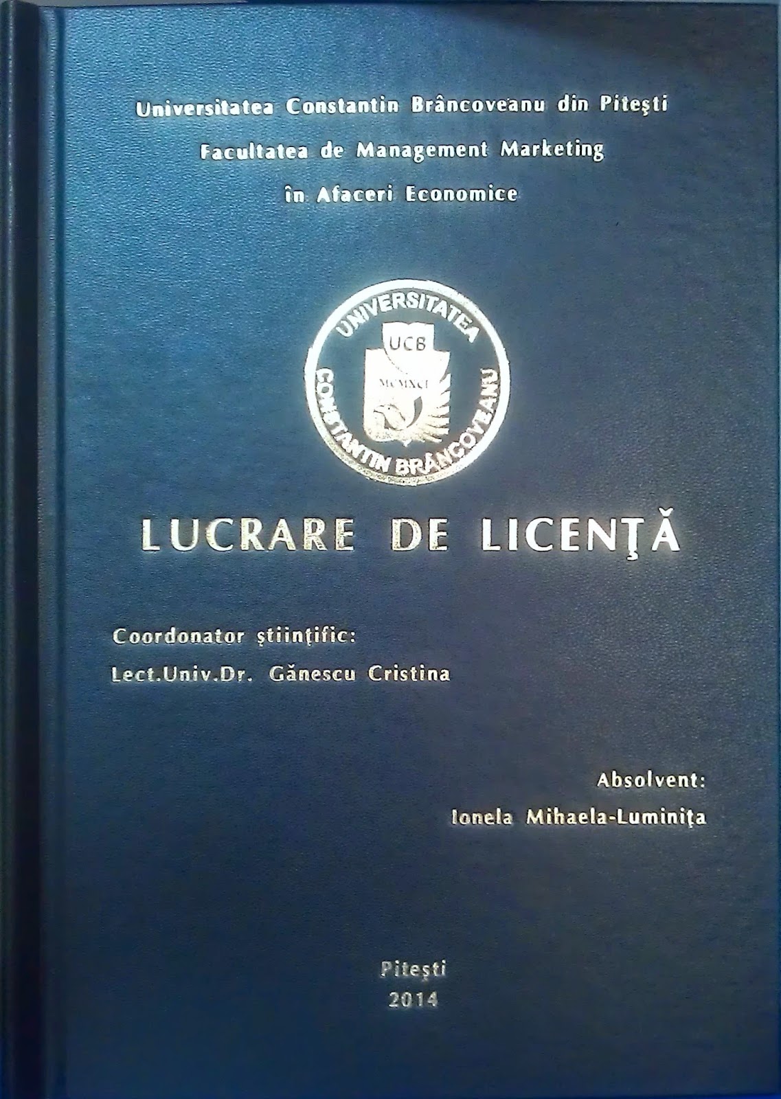 COPERTARE LICENTA, DISERTATIE