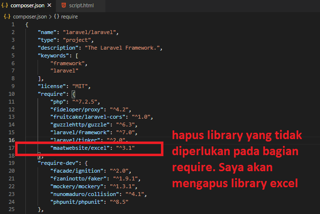 Cara Menghapus Library Laravel dengan Composer - Sahretech