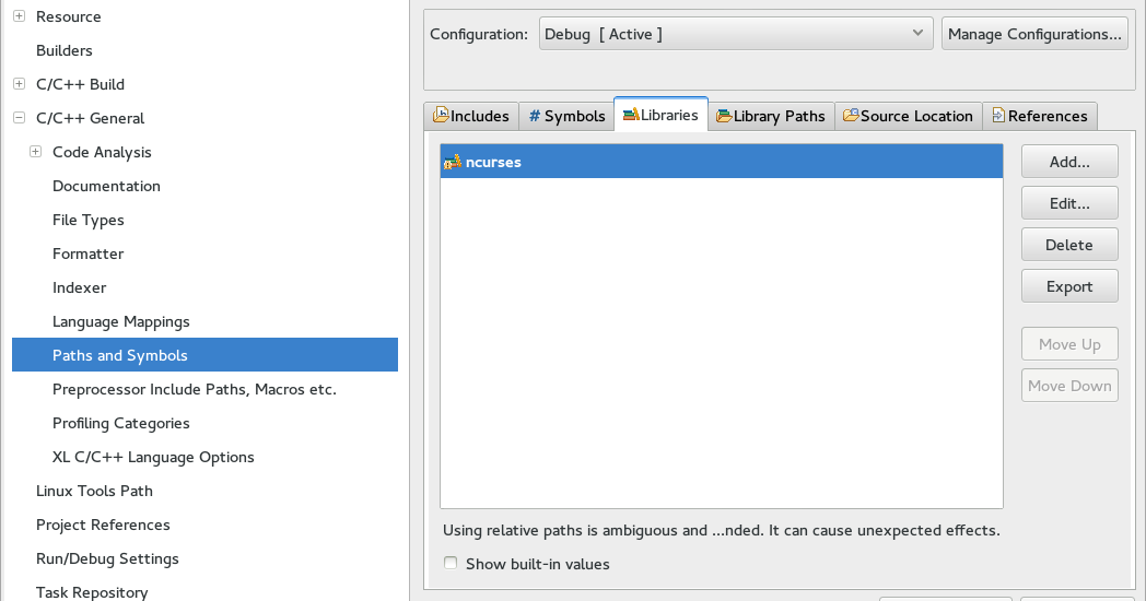 Damien Learns Programming: Experimenting with ncurses on Linux in Eclipse