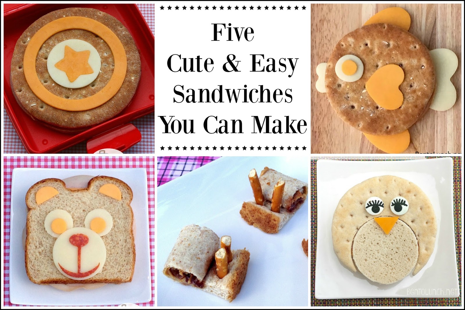 Five Cute Easy Sandwiches You Can Make