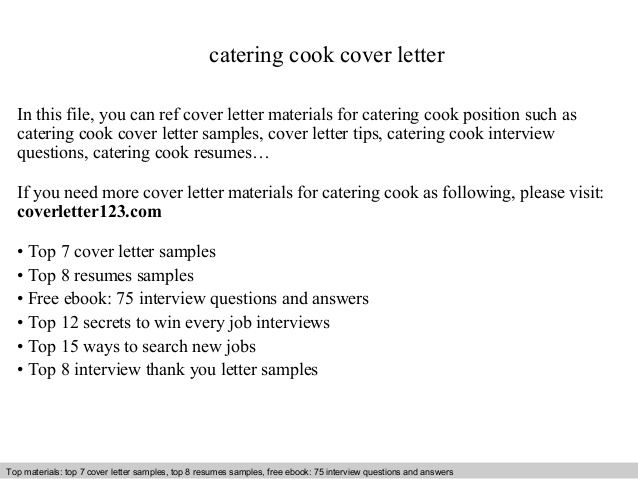 Cook Cover Letter Resume Letter Cook Cover Letter Resume Letter