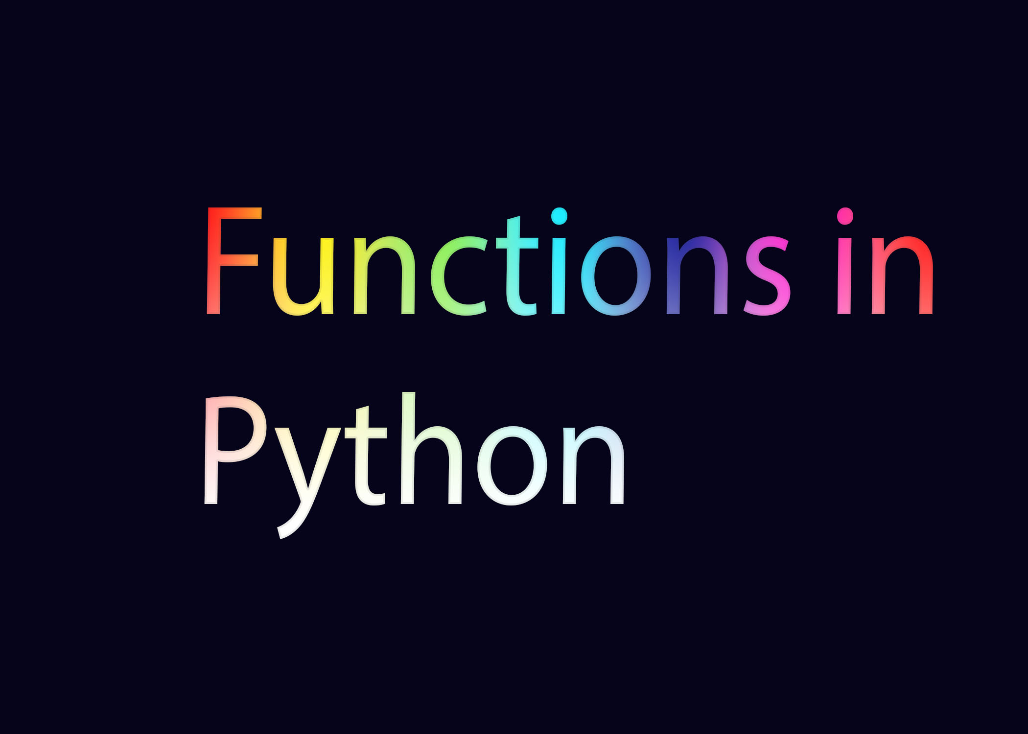 Functions