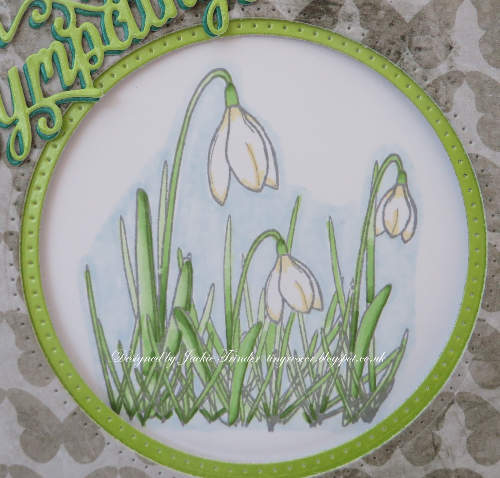 Tinyrose's Craft Room: Snowdrop Sympathy Card