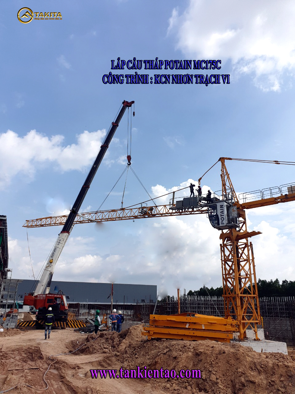 MUA BÁN, CHO THUÊ LẮP DỰNG CẨU THÁP, VẬN THĂNG, CẦN CPB: LẮP CẨU THÁP POTAIN MC175C