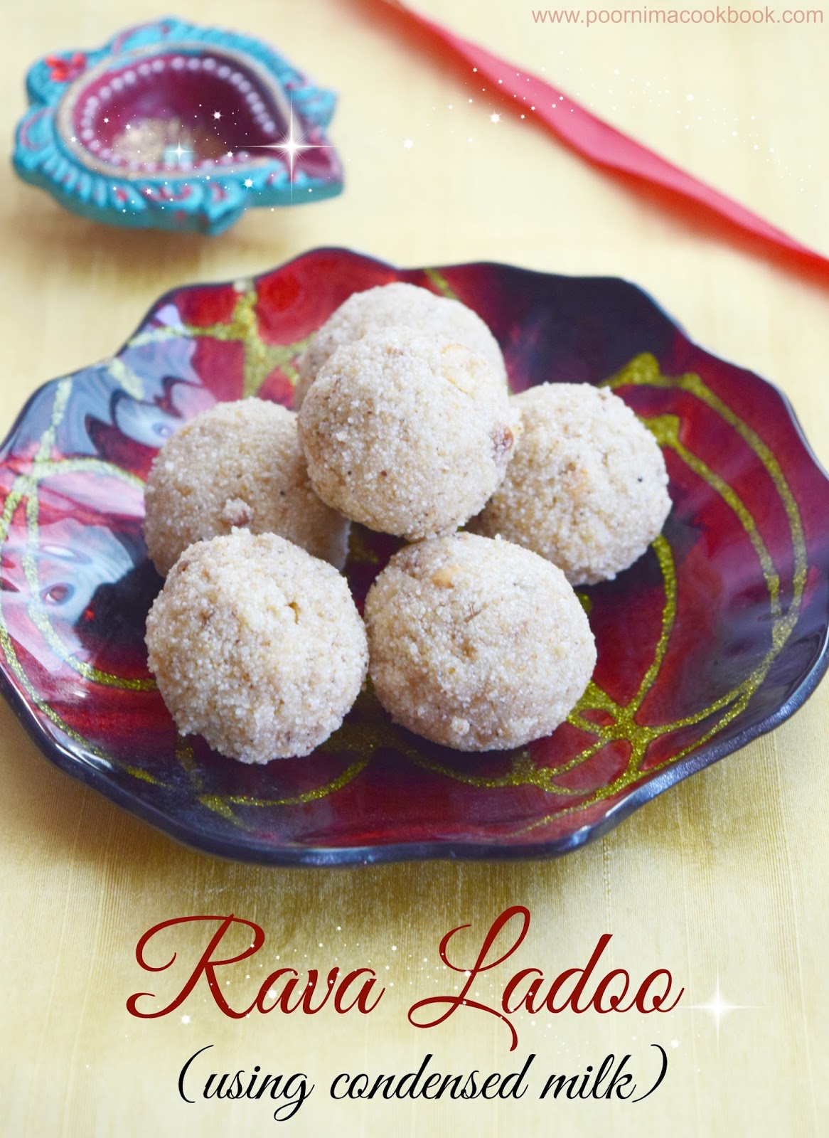 Poornima's Cook Book: Rava Ladoo / Rava Laddu using Condensed milk