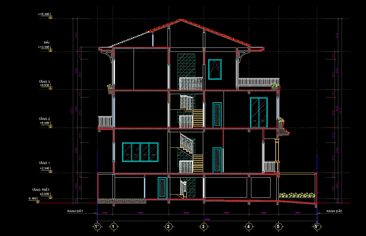 Modern Villa 2D Plan Free Download - Civil Engineering