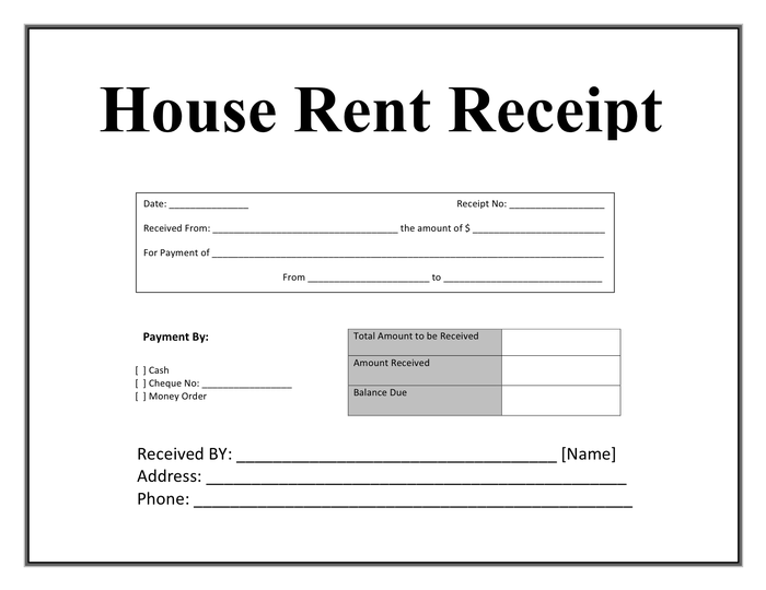 Format Of House Rent Receipt Invoice Template Format Of House Rent Receipt Invoice Template