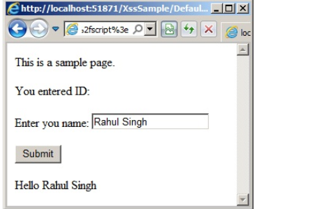 Technical Knowledge Sharing in c#: C# - Cross Site Scripting By ...