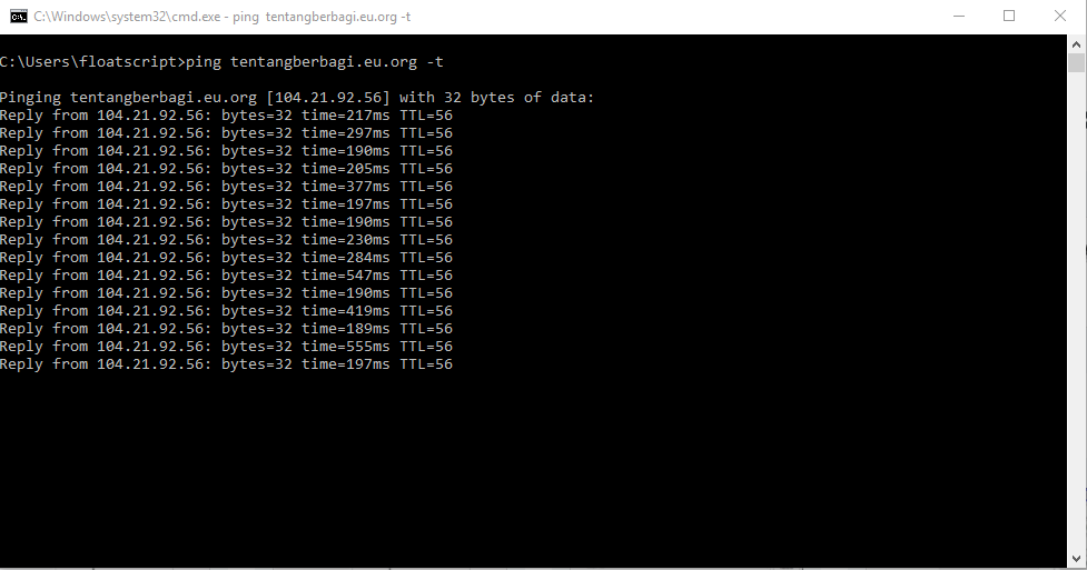 Cara Menggunakan Ping di CMD Windows atau Terminal Linux – Tentang Berbagi