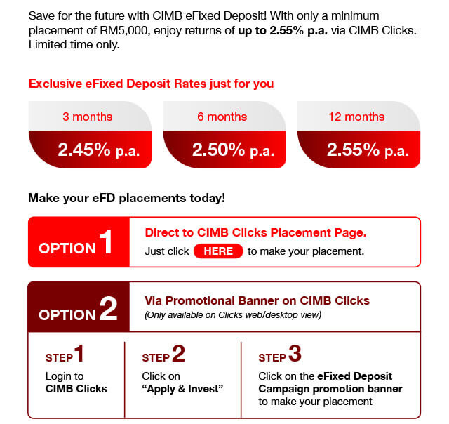 CIMB定期存款优惠