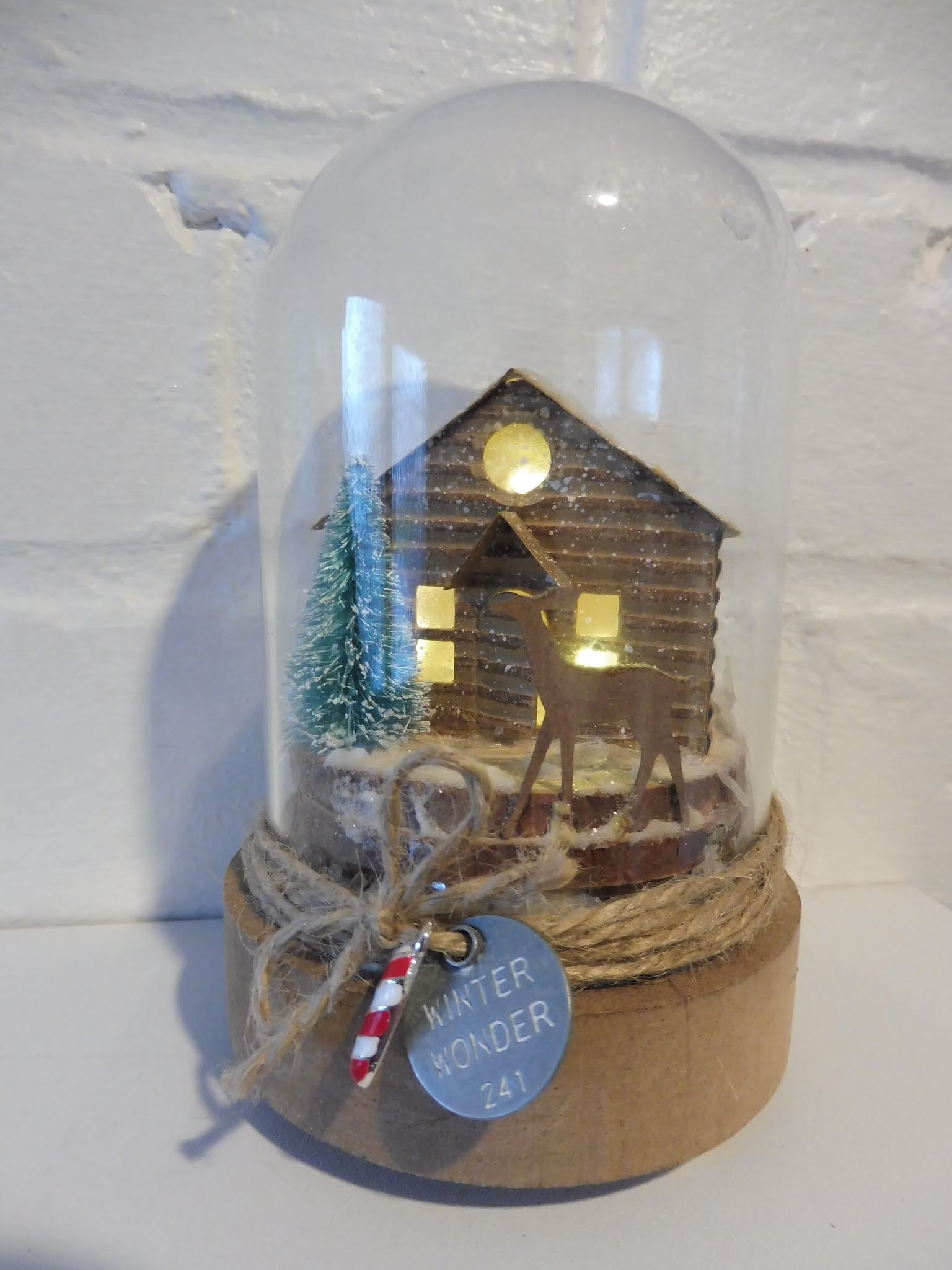 Vintage Follie: Winter Cabin Snow Dome Project