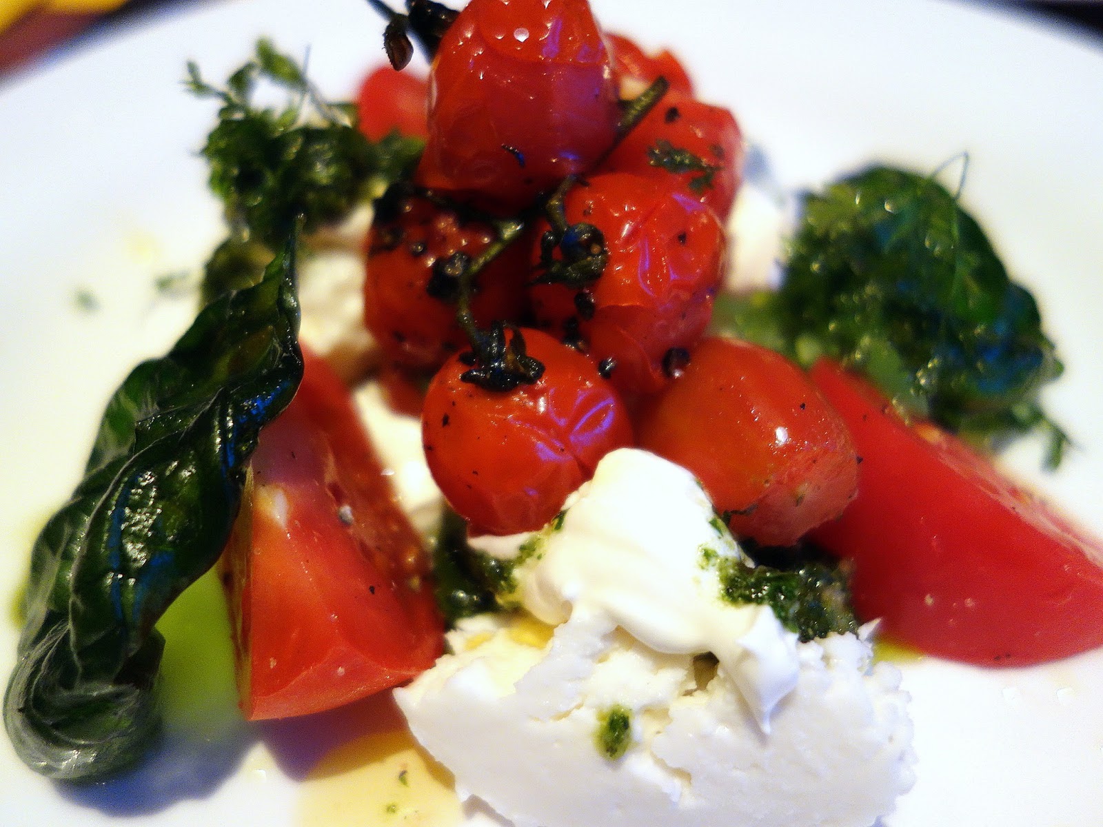 Lovely interpretation of the Caprese salad (RM45++), with creamy ...