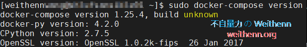 執行 Pip Install Docker Compose 時發生無法移除 Subprocess32 錯誤 ~ 不自量力 の Weithenn