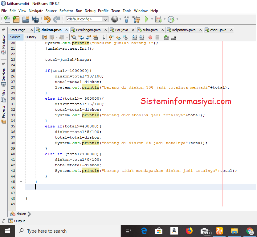 Cara membuat Program diskon dengan Java ~ Sistem Informasi