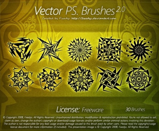 Gratis Brush vektor untuk Photoshop