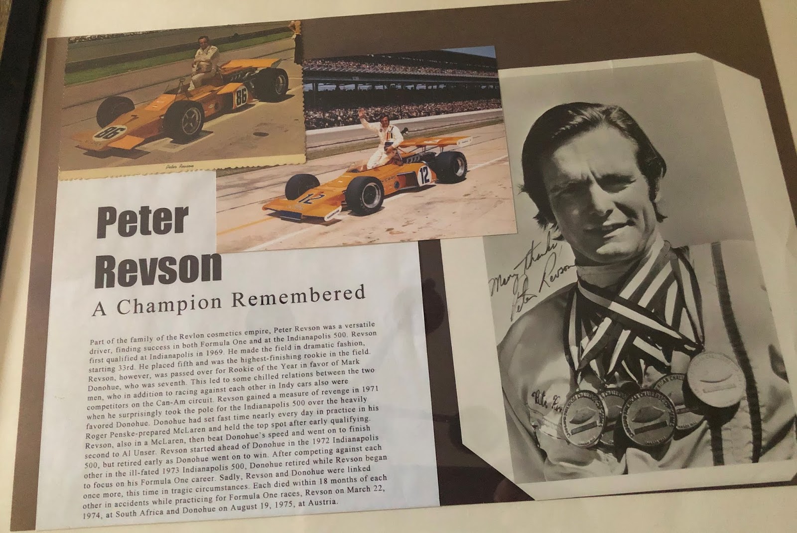 Jeff's Indy Talk: 30 Days in May: No. 15, Peter Revson, 1973 Gulf McLaren