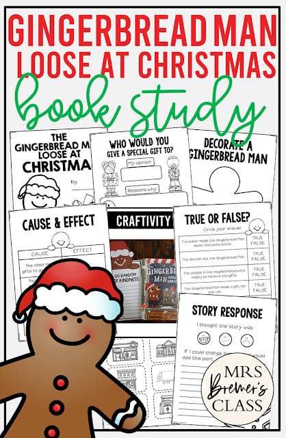 The Gingerbread Man Loose at Christmas | Book Activities and Craftivity ...