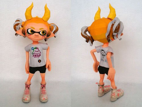 Splatoon: Inkling Girl Paper Model | Paperized Crafts