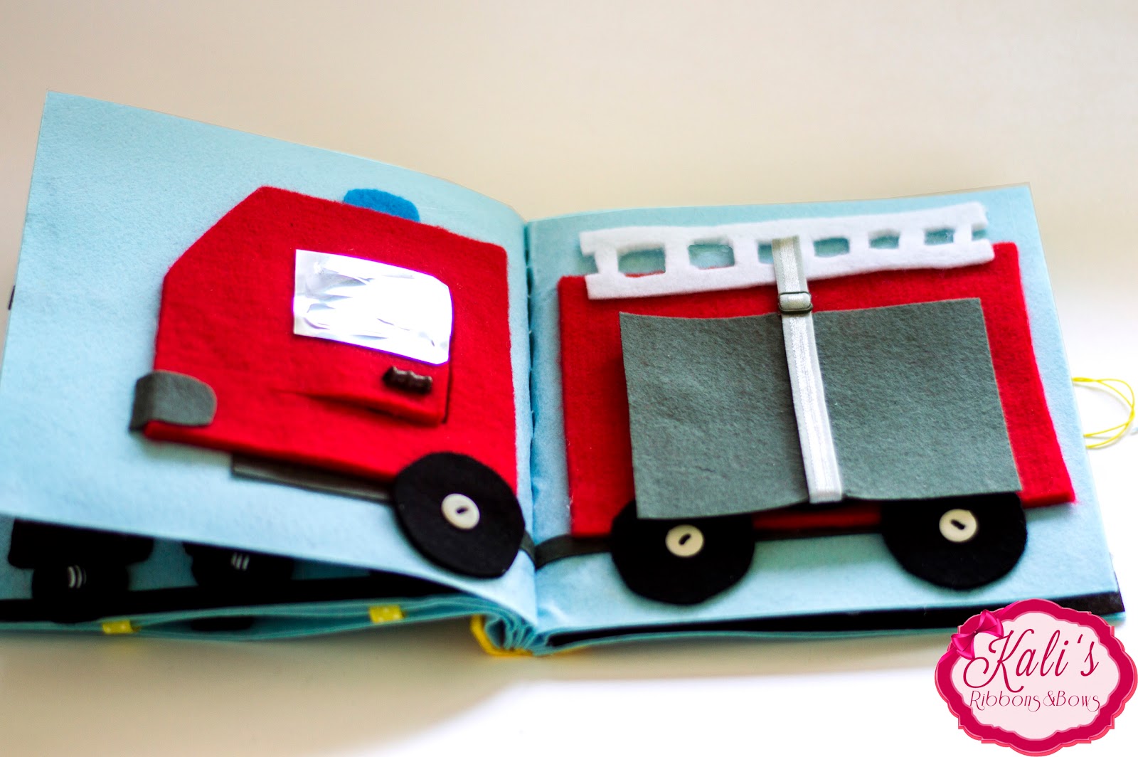 Kali's Ribbons & Bows: Vehicles Quiet Book: The Fire Truck