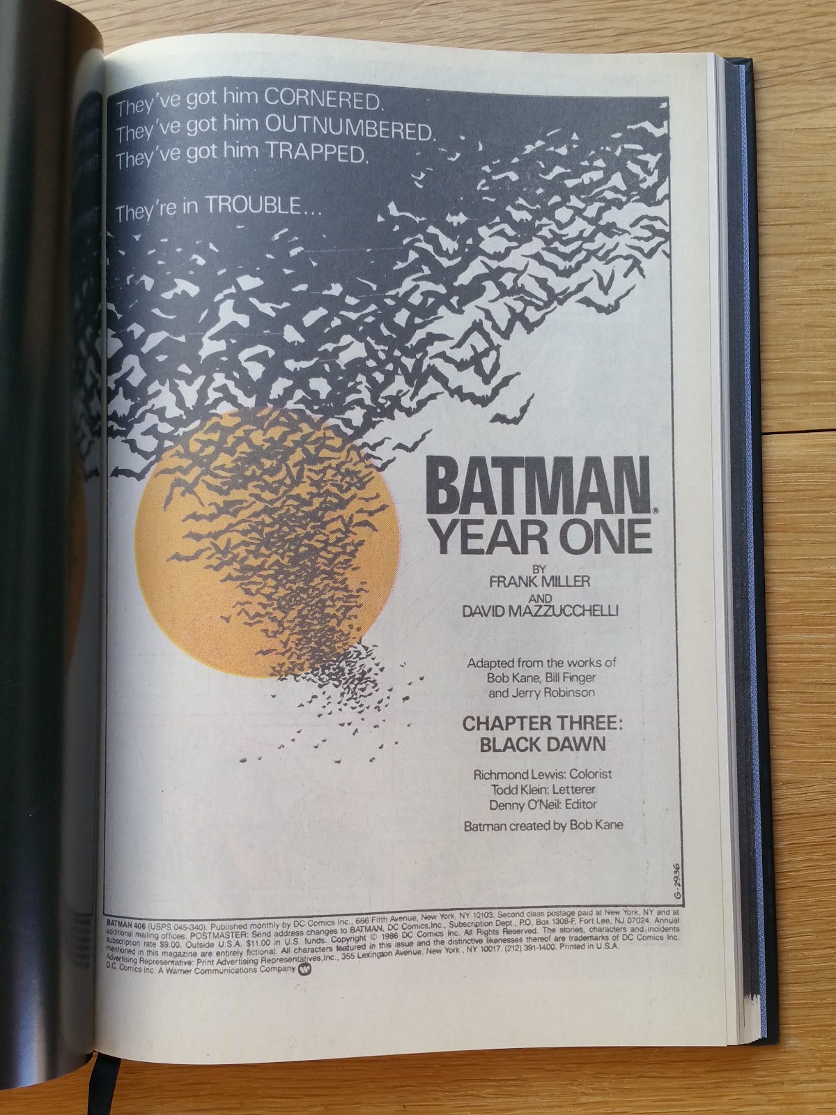 my absolute collection: Batman Year One Absolute Edition