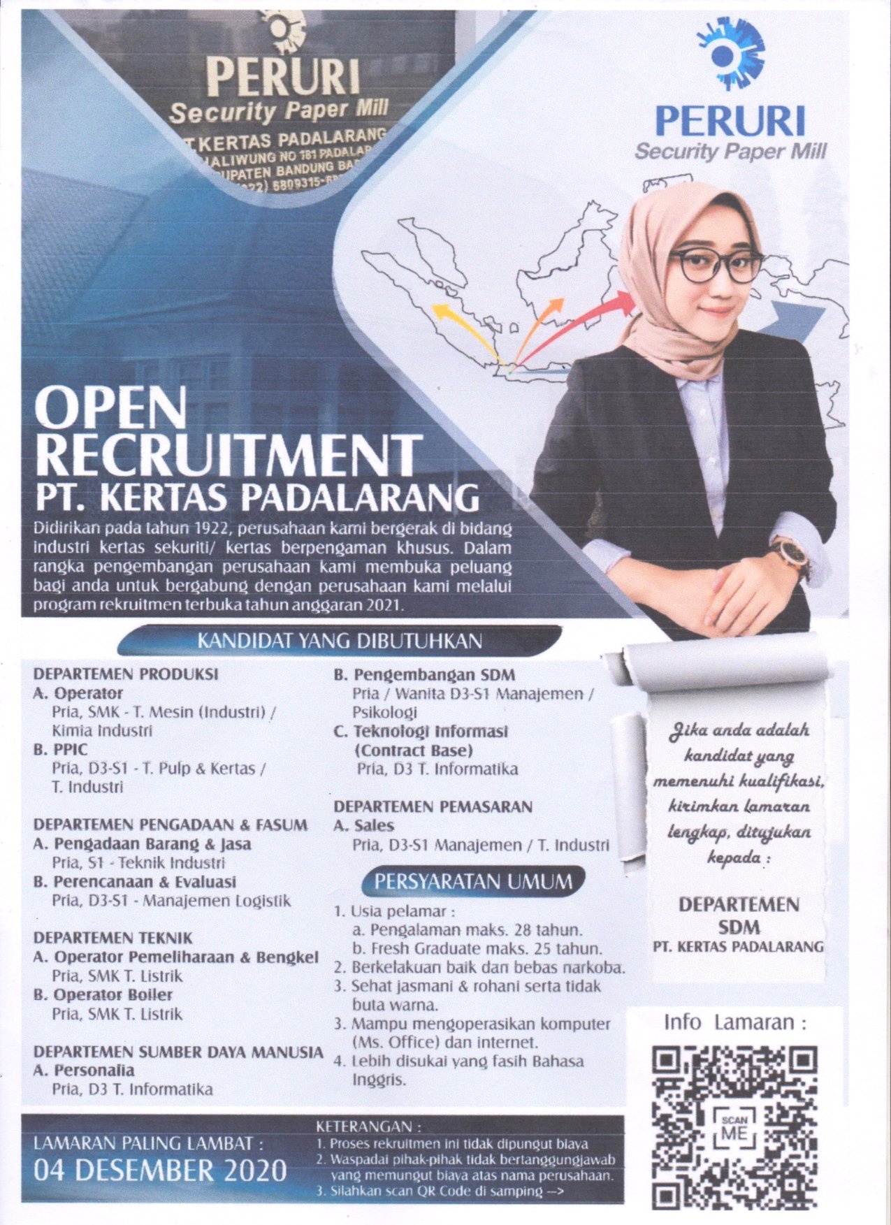 Rekrutmen Pegawai PT Kertas Padalarang TA 2021 - Lowongan Kerja BUMN CPNS 2024