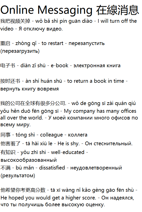 China Grammar: Online Messaging 在線消息