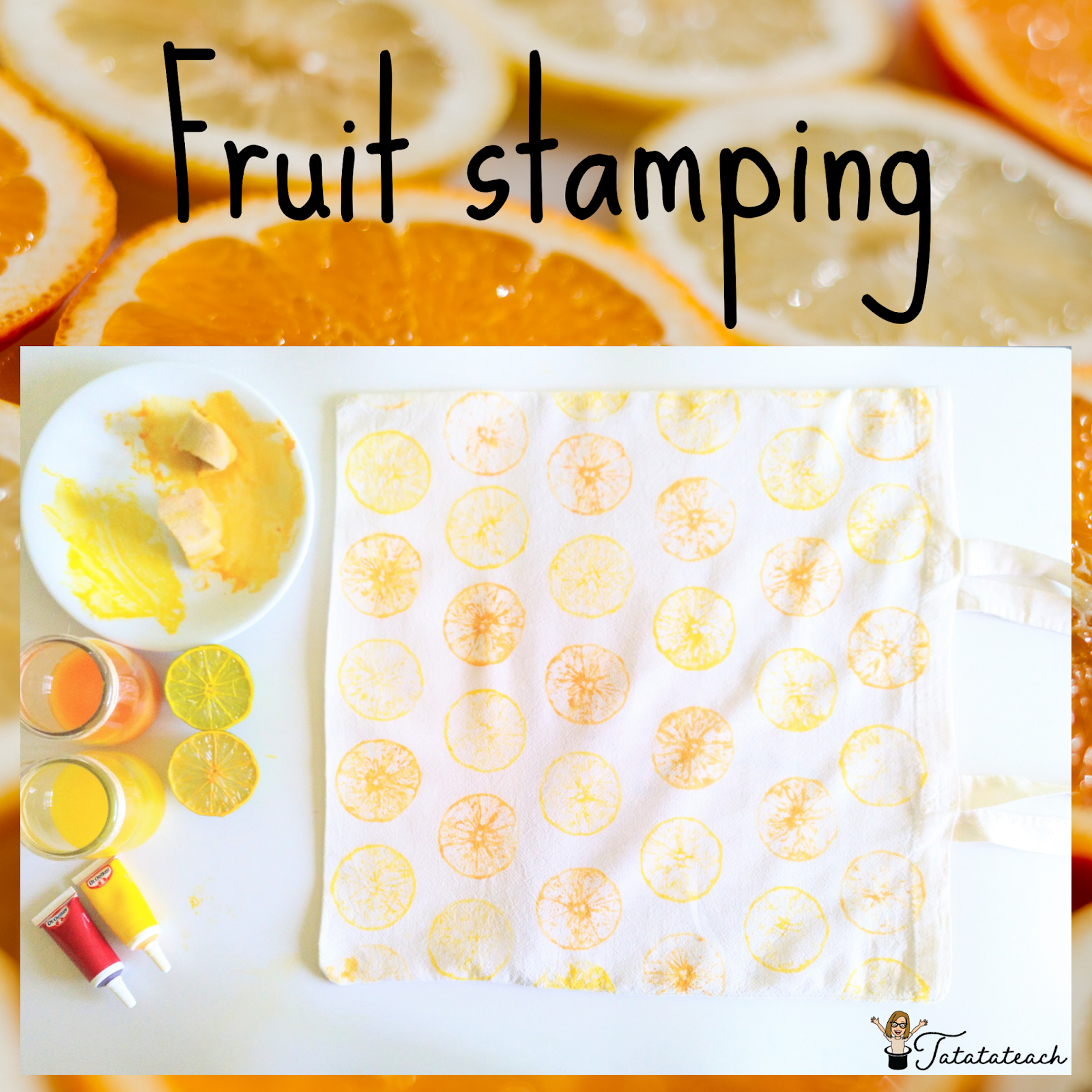 15. Tutorial Arts & Crafts: Fruit stamping (vídeo paso a paso).