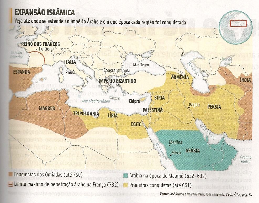 História na sala de aula:: Resumo sobre o Império Árabe: