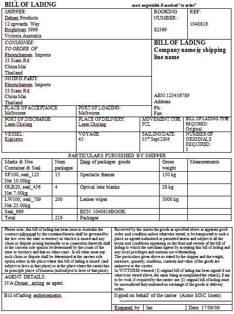 Pengertian Bill of Lading, Fungsi, Jenis, dan Contohnya - Pengadaan6