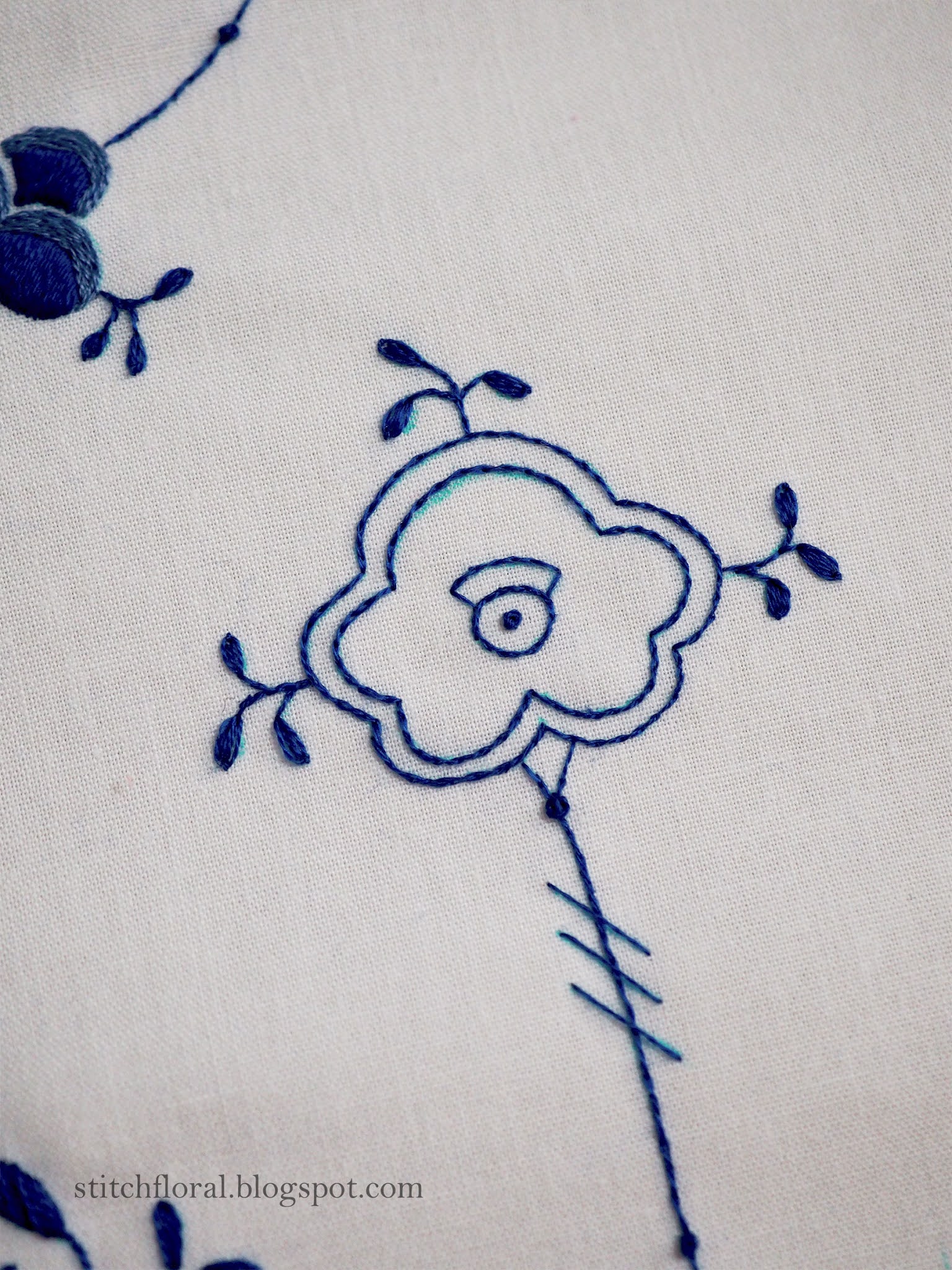 Filling an irregular shape with long and short stitching - Stitch Floral