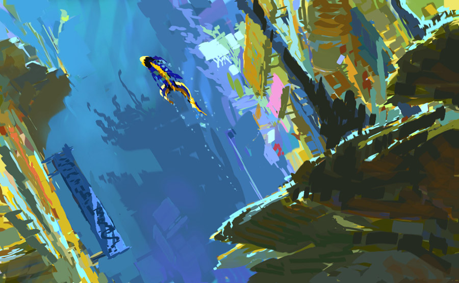 Living Lines Library: Shark Tale (2004) - Concept Art, Color Keys