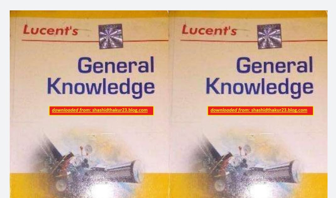 Lucent GK Book PDF in English Language