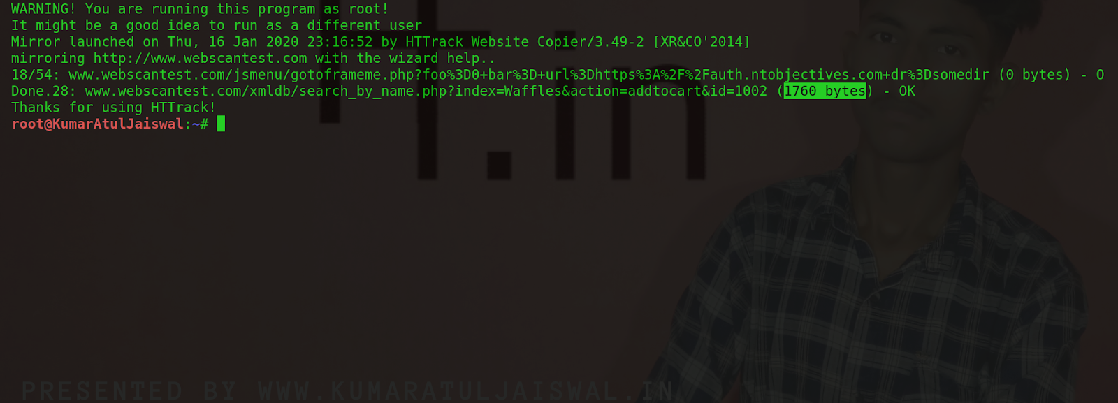 How to clone any website using httrack tool