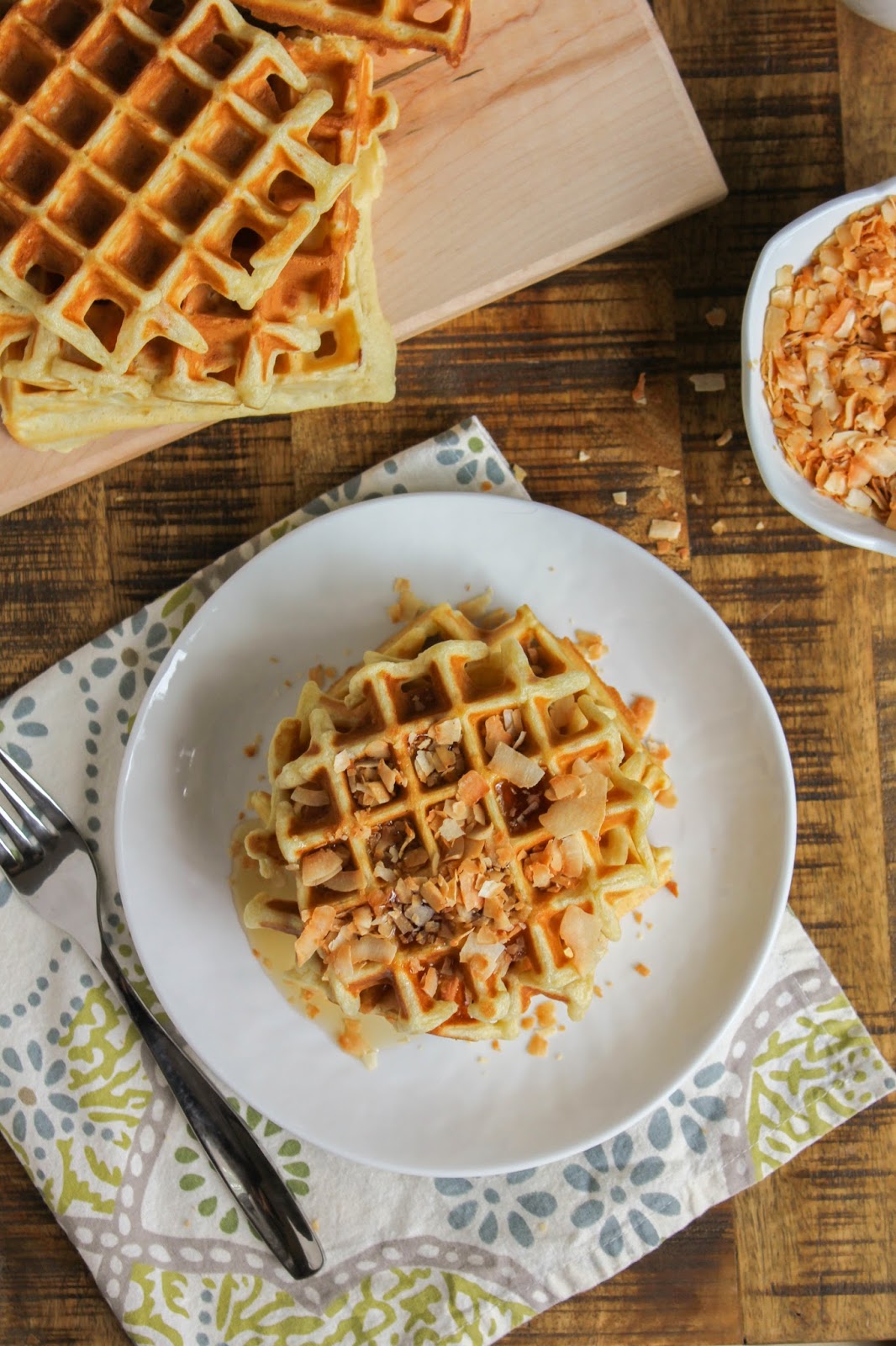 Toasted Coconut Belgian Waffles