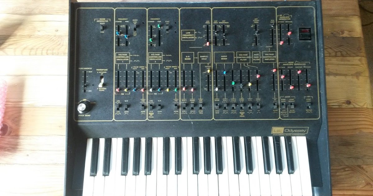MATRIXSYNTH: ARP Odyssey 2813 black/gold face synth. professionally ...