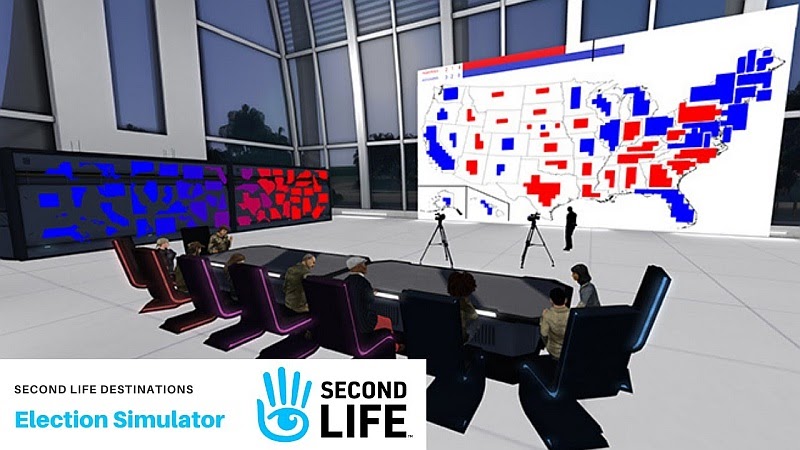Echt Virtuell: [SL Blog] - Second Life Destinations: Wahlsimulator 2020