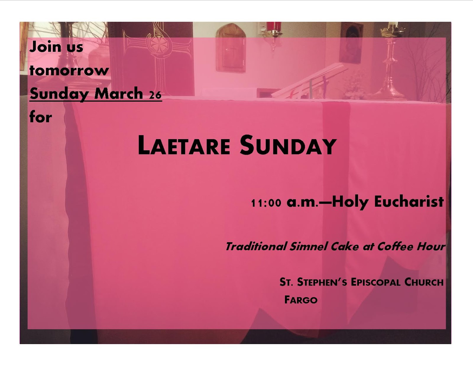 St. Stephen's Episcopal Church: Laetare Sunday