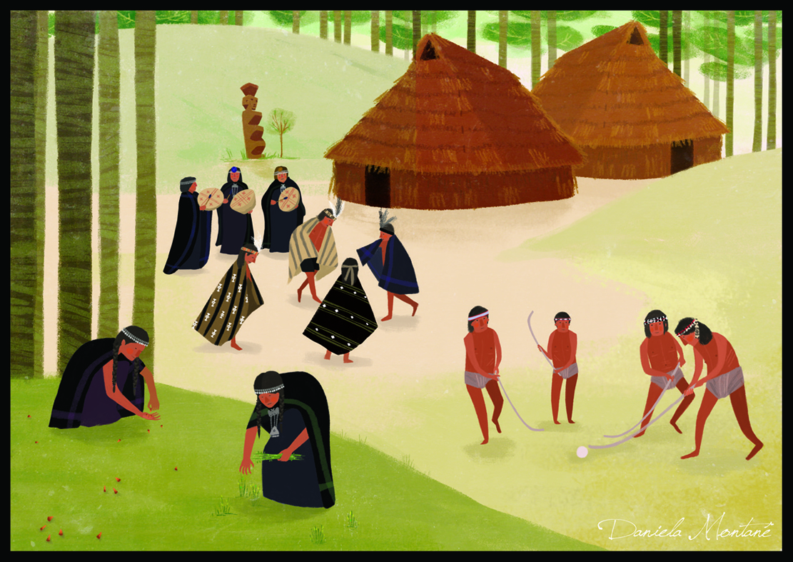 Ilustraciones Daniela Montané Trincado: ILUSTRACION CULTURA MAPUCHE