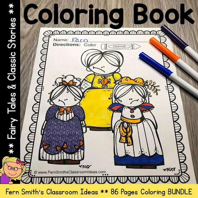 These Fairy Tale Coloring Pages and Craftivities Have Been Updated ...