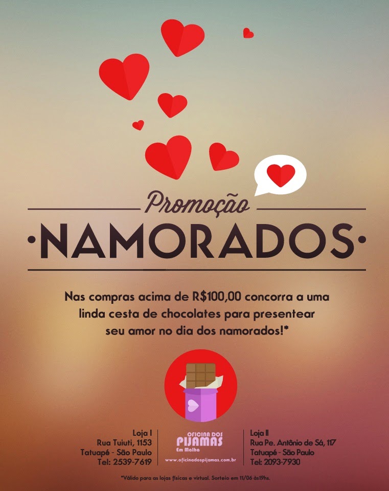 Oficina Dos Pijamas Promoção Dia Dos Namorados