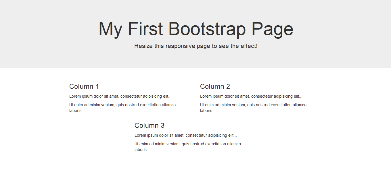 Bootstrap CSS - Layout A Page