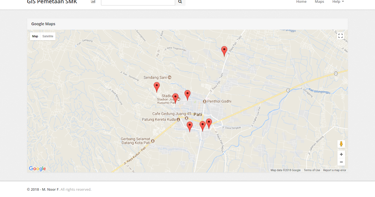Source Code Aplikasi GIS Responsive dengan PHP 7 dan Google Maps API ...