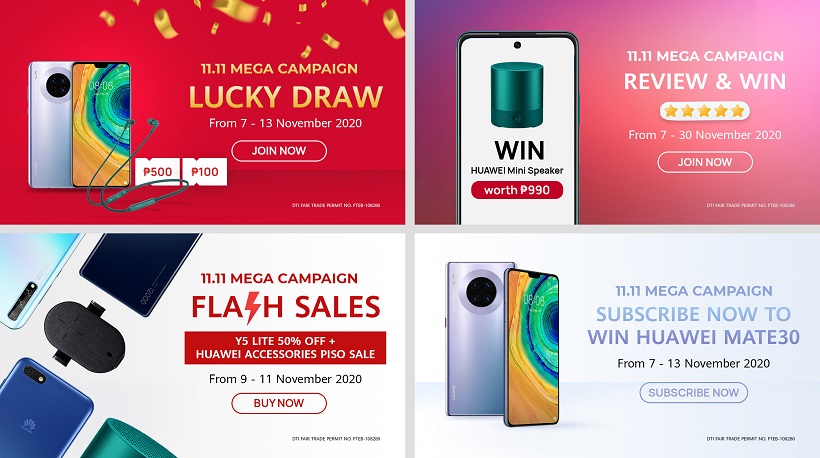 Huawei 11.11 Mega Campaign: List of Gadget Deals and Promos
