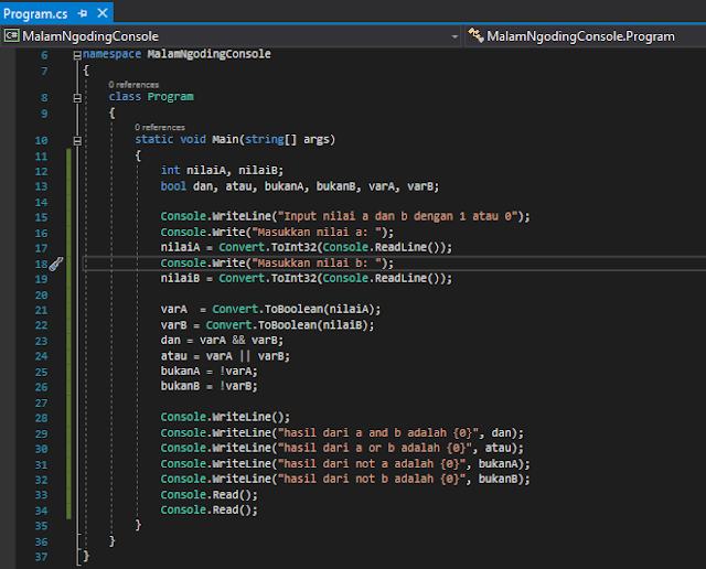 Pengenalan Tipe Data Pada Bahasa Pemrograman C# - Malam Ngoding