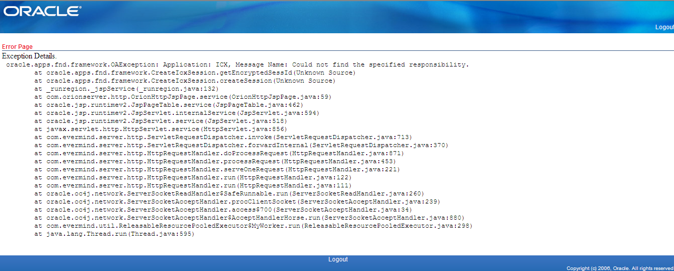 Oracle EBS, Fusion and OIC: Solution for OAF Error Oracle EBS, Fusion and OIC: Solution for OAF Error